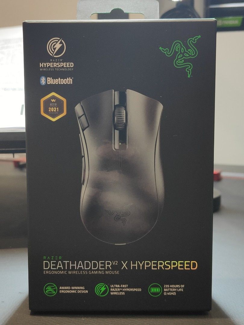 Razer Deathadder v2x hyperspeed wireless mouse, Computers & Tech, Parts ...