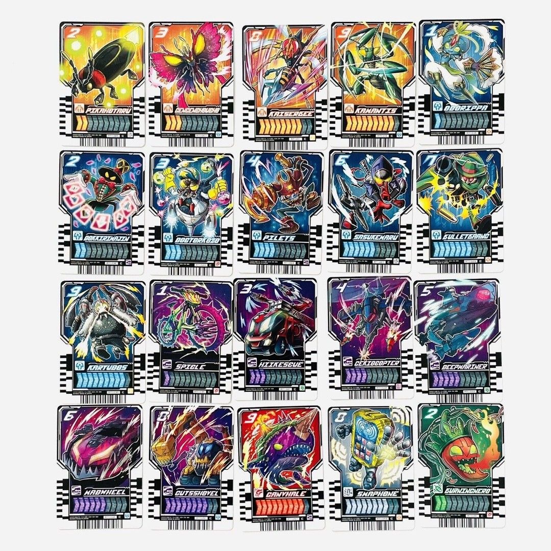 ready stock Kamen rider gotchard common card phase 01 set of 20 full ...