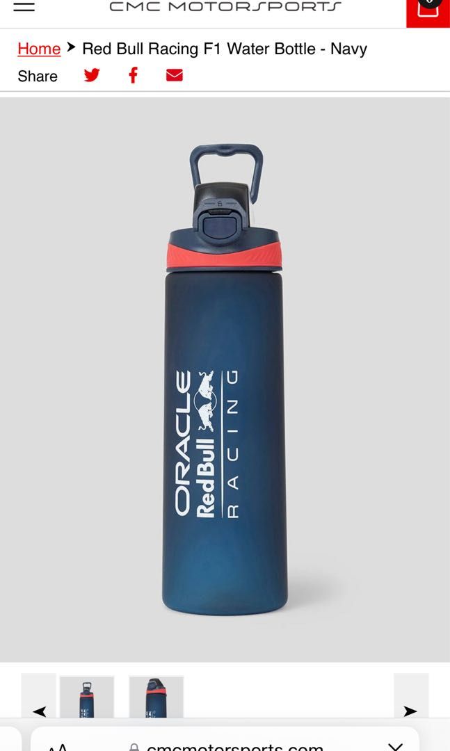 Red Bull Racing F1 Water Bottle - Navy, Furniture & Home Living ...