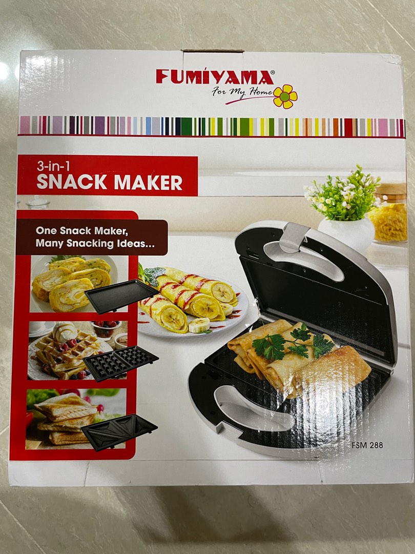 Fumiyama 3-in-1 snack sandwich maker, TV & Home Appliances, Kitchen ...