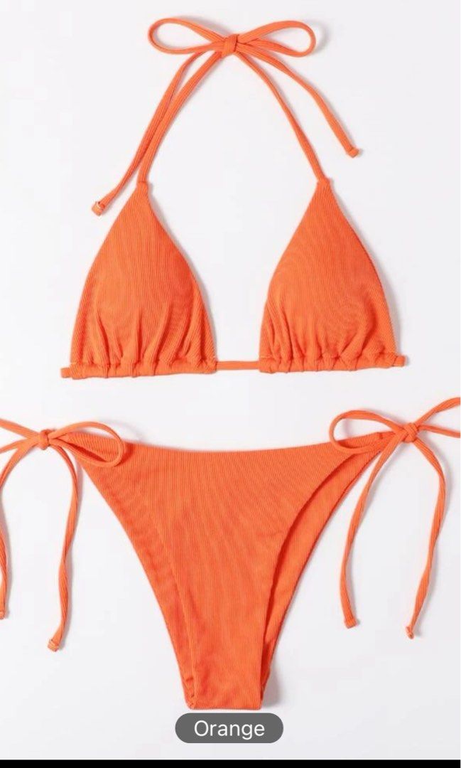 Sexy orange string bikini, Women's Fashion, Swimwear, Bikinis & Swimsuits on Carousell