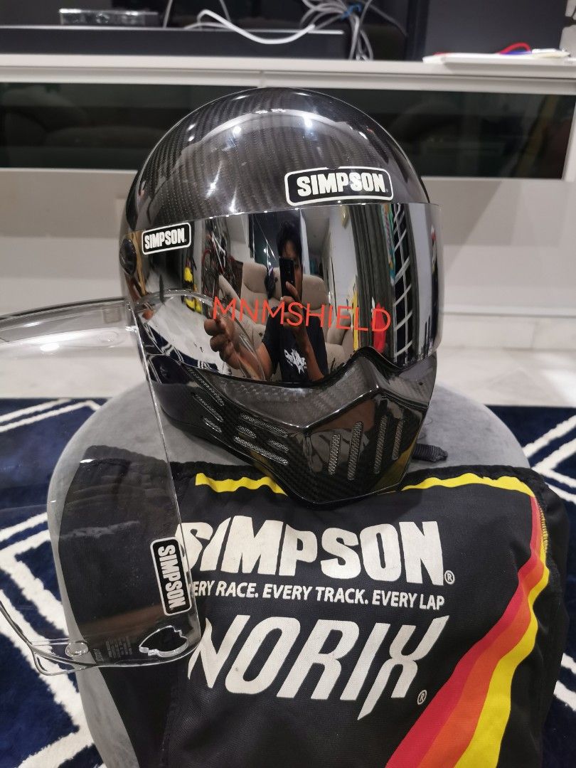 Simpson norix M30 carbon helmet, Auto Accessories on Carousell