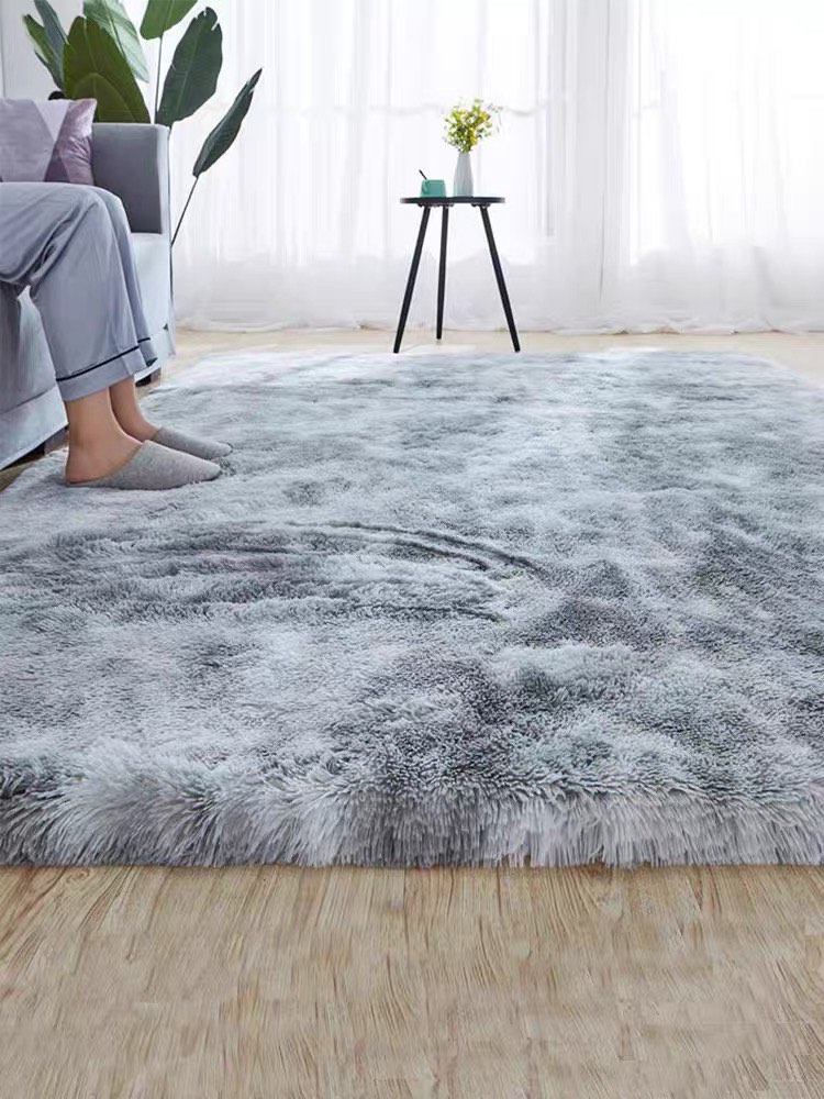 Soft furry fluffy carpet gray color, Furniture & Home Living, Home ...