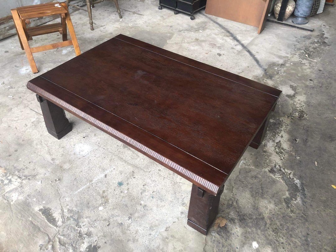 Solid wood heavy center table, Furniture & Home Living, Furniture ...