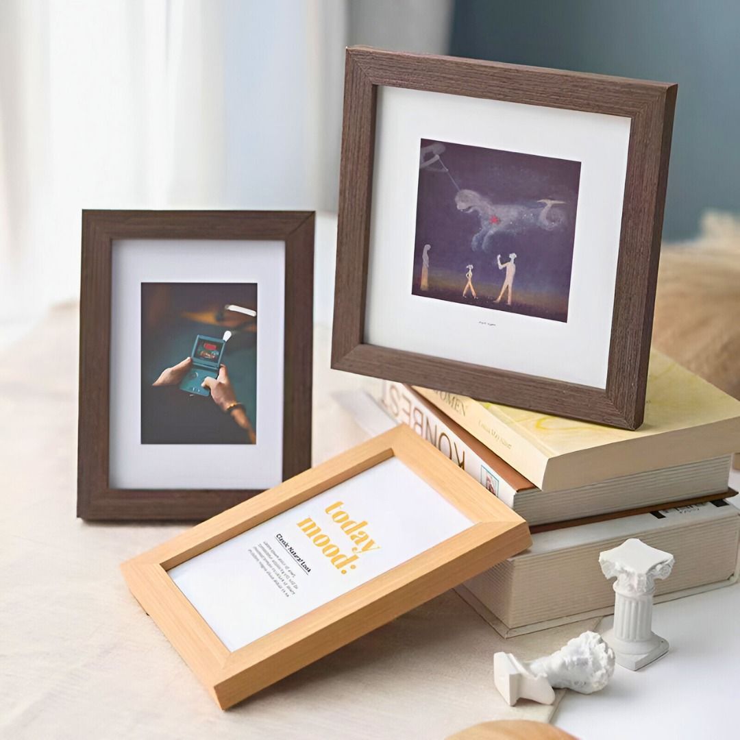 Solid Wood Photo Frame Poster Frame 4R / 6R / 8R / A4 Frame Besar ...
