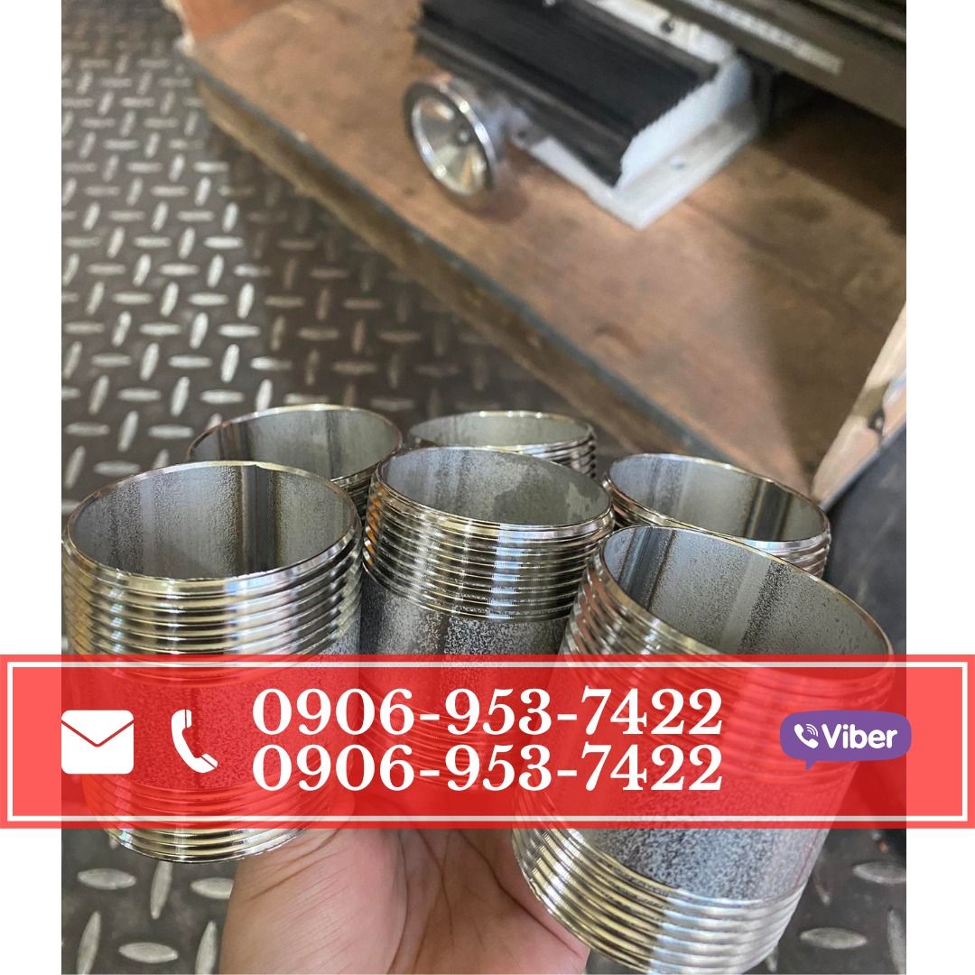 SS304 Threaded Nipple Sch 30 1 1/2" x 2", Commercial & Industrial ...