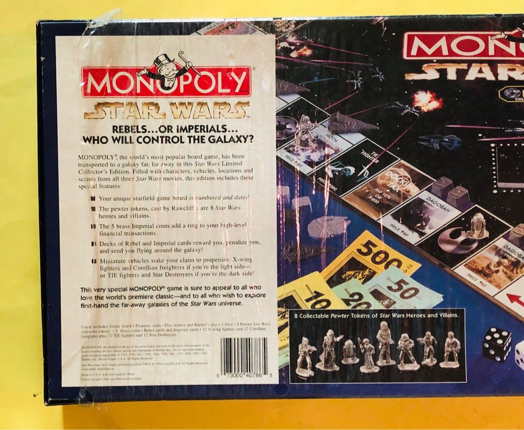 Star Wars Monopoly Limited Collector’s Edition., Hobbies & Toys, Toys ...