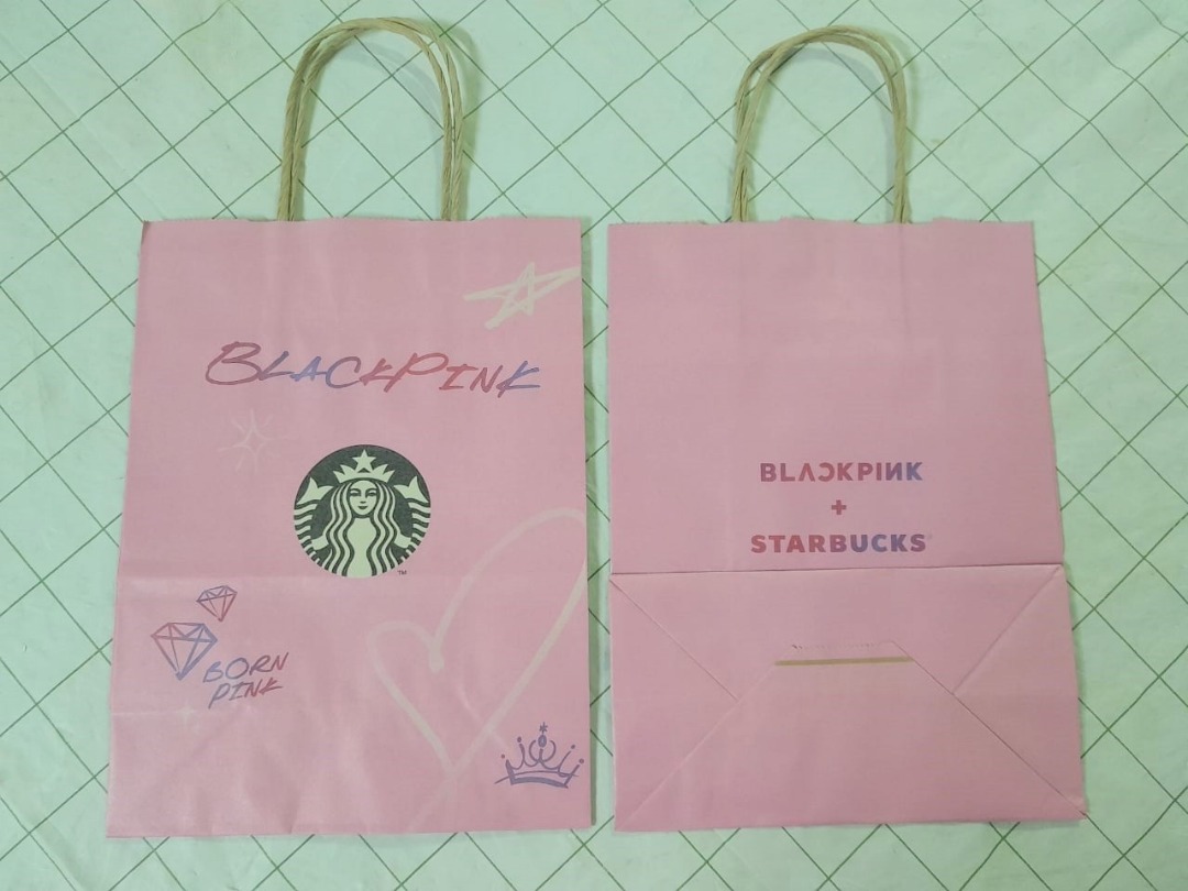 Starbucks Blackpink Paper Bag, Hobbies & Toys, Collectibles ...