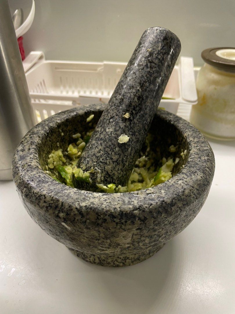 Stone / granite pestle and mortar, Furniture & Home Living, Kitchenware ...