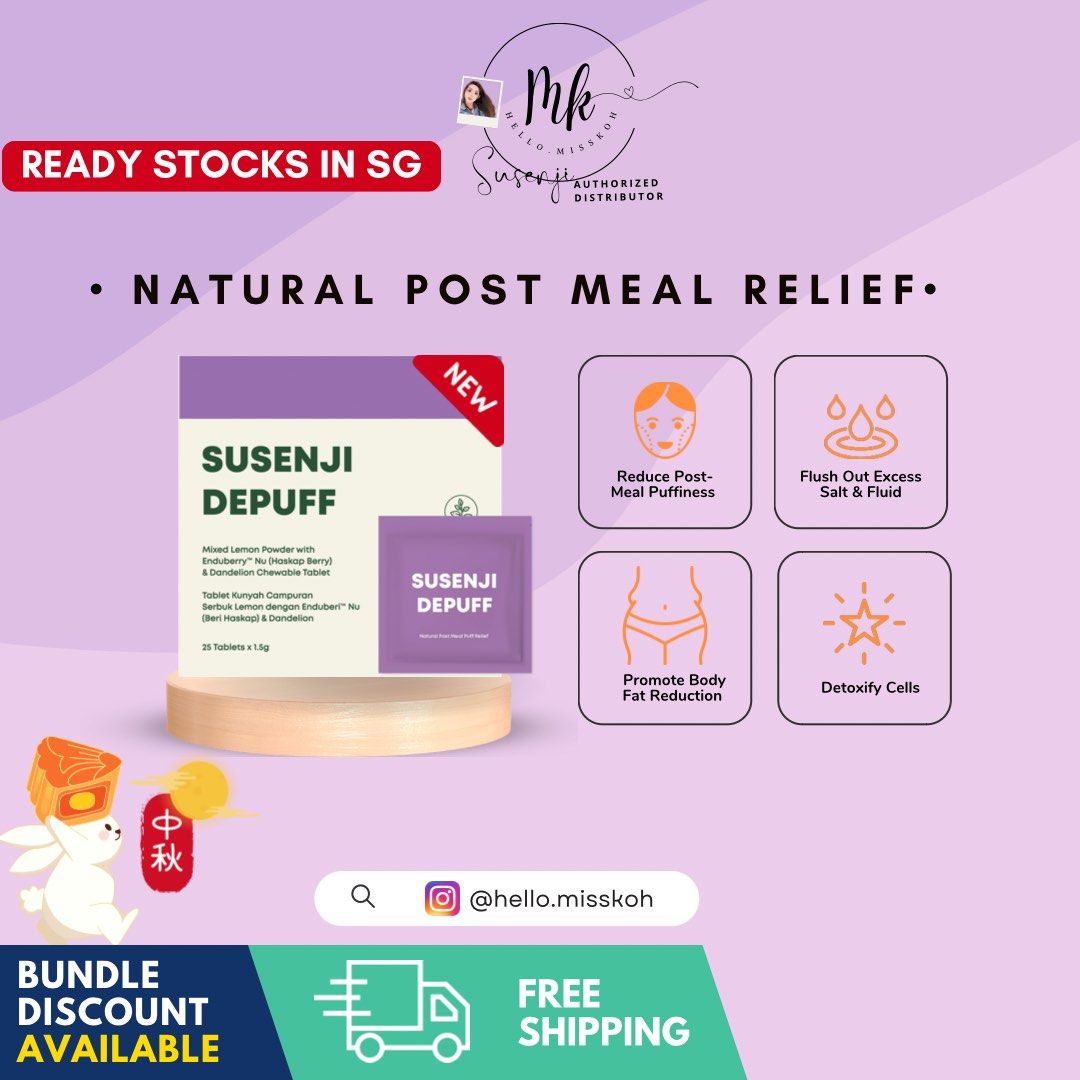 SUSENJI DEPUFF : Natural post-meal puff relief, Health & Nutrition ...