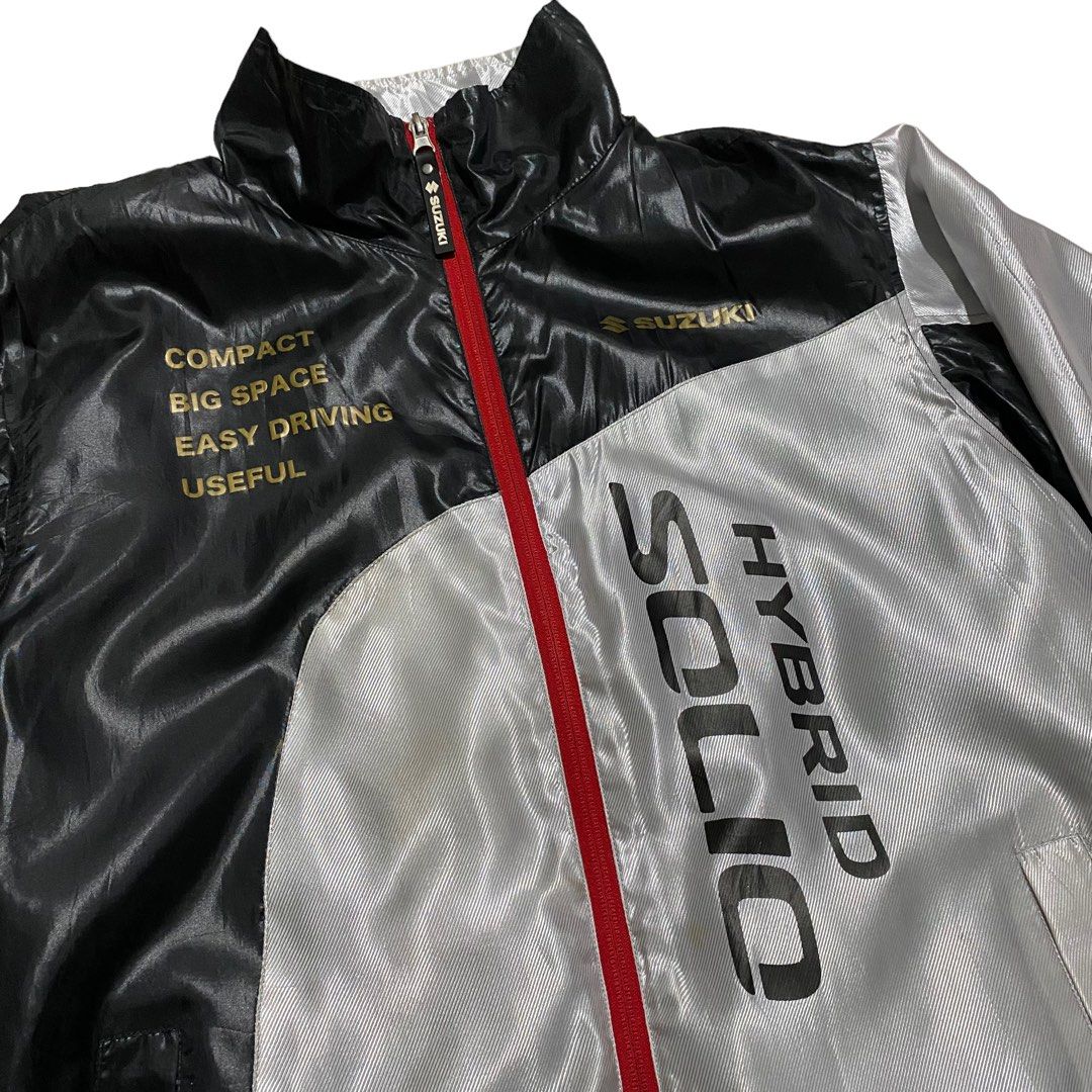 Suzuki hybrid solio jacket, Fesyen Pria, Pakaian , Baju Luaran di Carousell