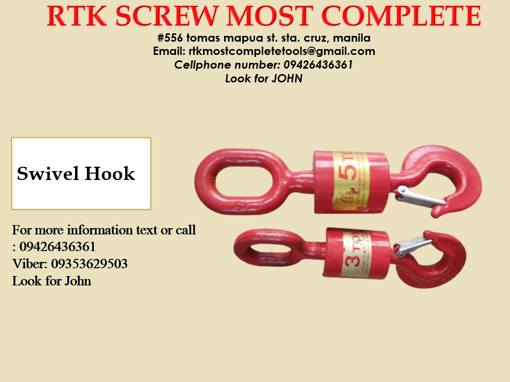Swivel Hook 1 Ton, Commercial & Industrial, Construction Tools ...