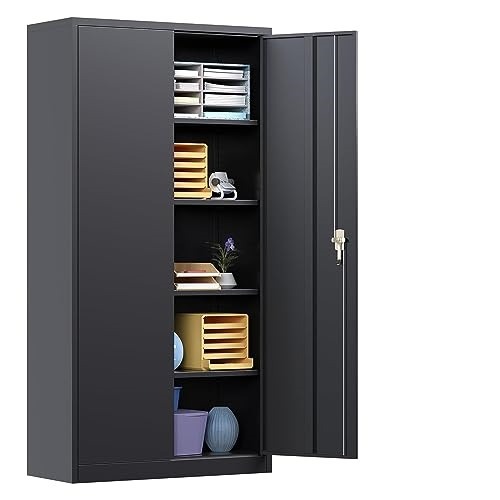 Tall Steel Filing Cabinet (Swinging Door), Furniture & Home Living ...