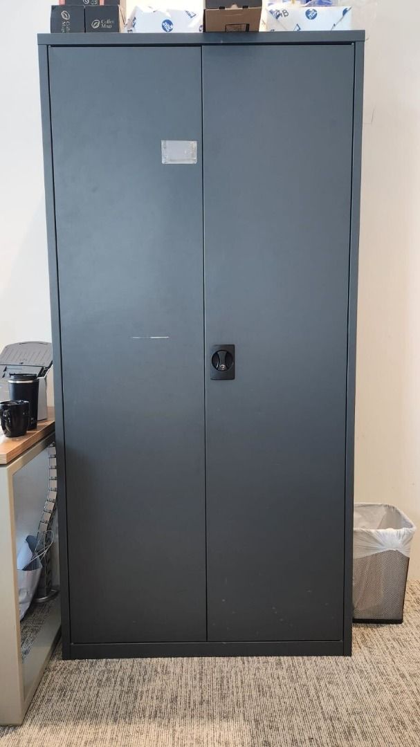 Tall Steel Filing Cabinet (Swinging Door), Furniture & Home Living ...