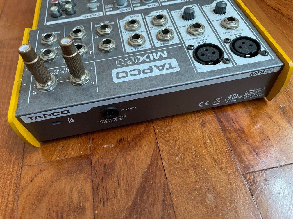 Tapco MIX60 Compact 6 Channel Audio Mixer, Audio, Other Audio Equipment ...