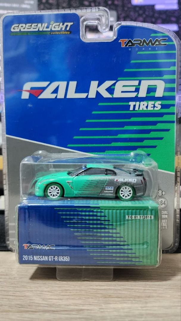 Tarmac Works x Greenlight 1/64 Nissan GT-R (R35) FALKEN Green Machine ...