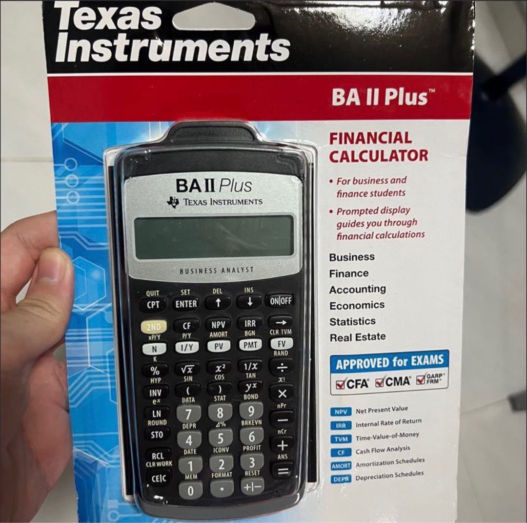 [BRAND NEW] Texas Instrument BAII Plus Financial Calculator, Computers ...