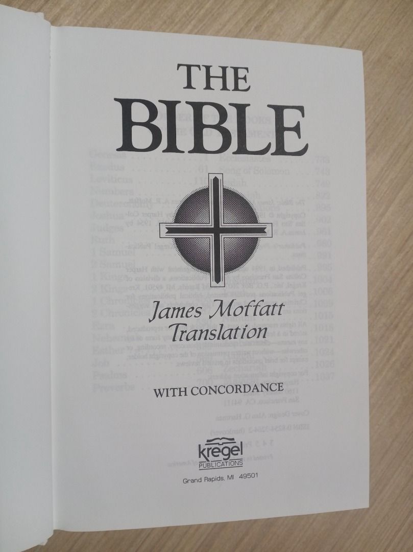 The Bible. James Moffatt Translation. FREE SHIPPING., Hobbies & Toys ...