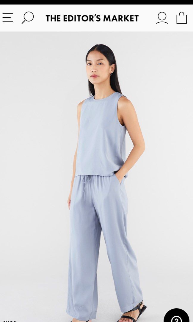 The Editor’s Market TEM Kyler Shift Top (Slate Blue), Women's Fashion ...