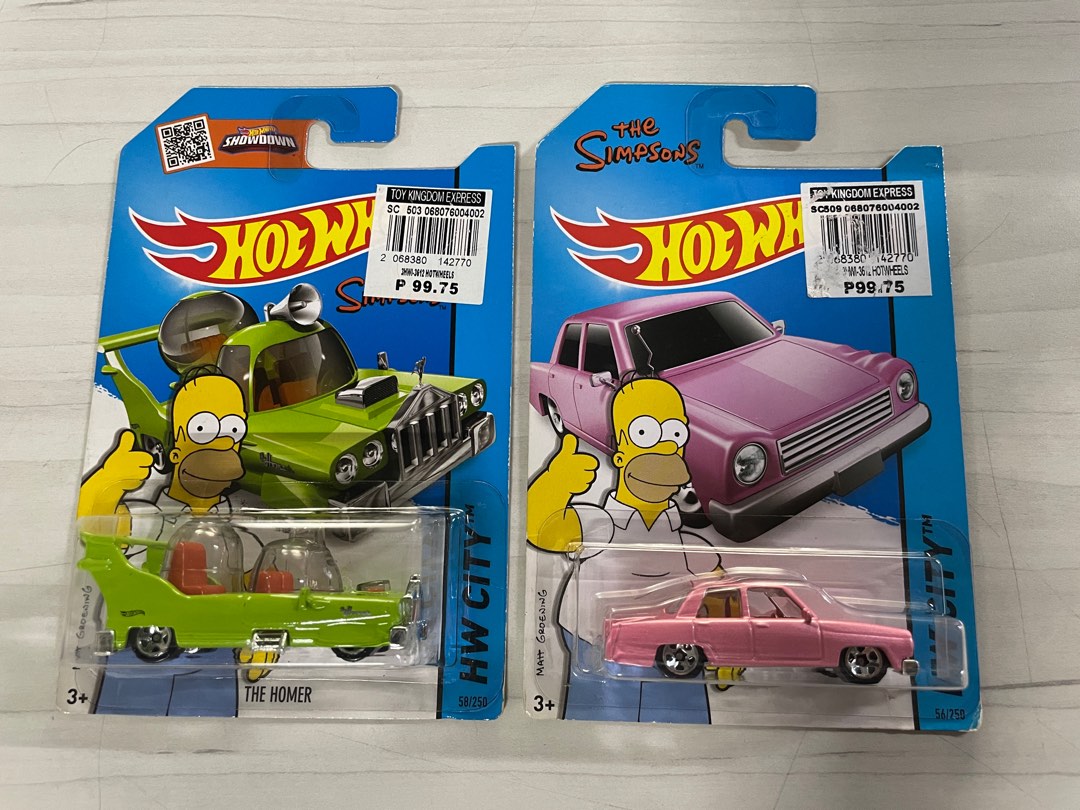 The Simpsons Hotwheels, Hobbies & Toys, Toys & Games on Carousell