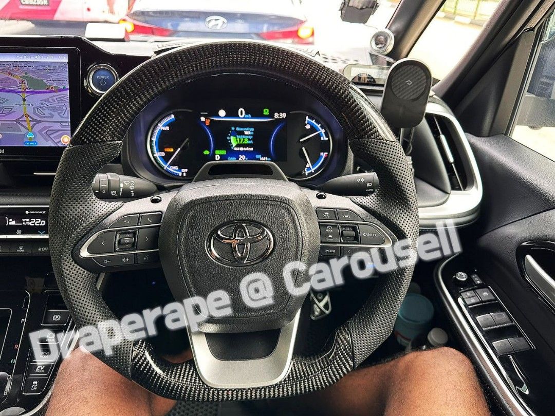 Toyota Noah Voxy R90 Forged Carbon Fiber Steering Wheel LED Carbon ...