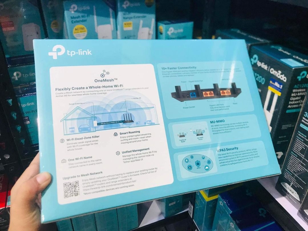 TP-Link Archer A6 AC1200 Mesh WiFi Router Full Gigabit MU-MIMO ...