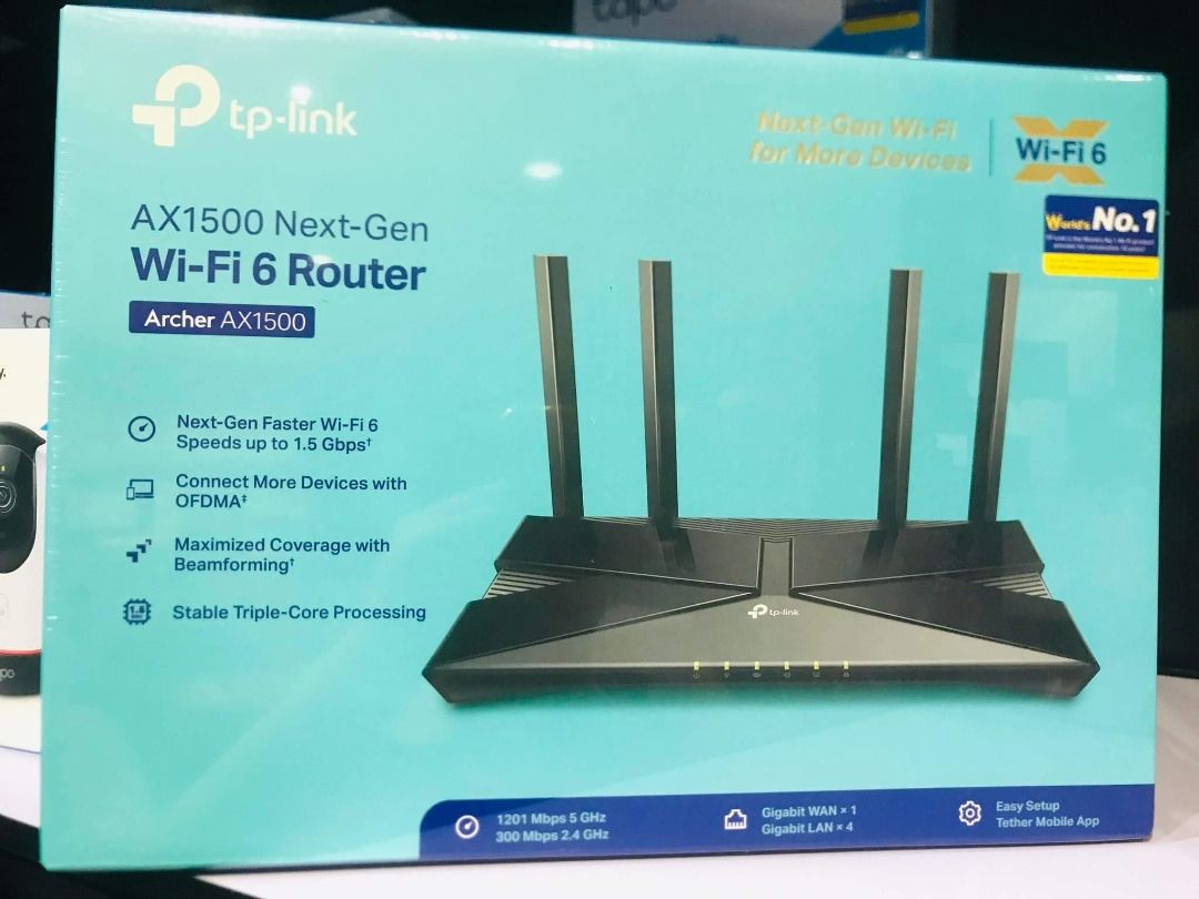 TP-Link Archer AX1500 Next-Gen WiFi6 Gigabit Router, Computers & Tech ...