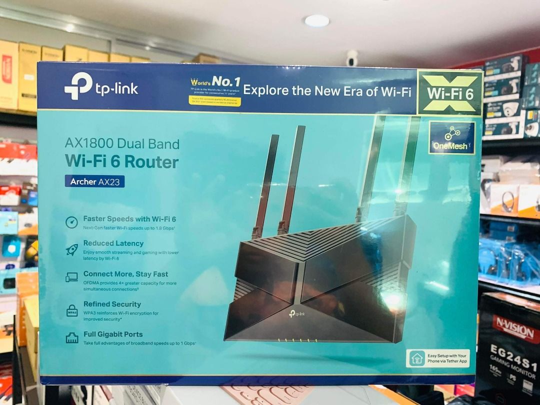 TP-Link Archer AX23 AX1800 One Mesh WiFi 6 Dual Band Router, Computers ...