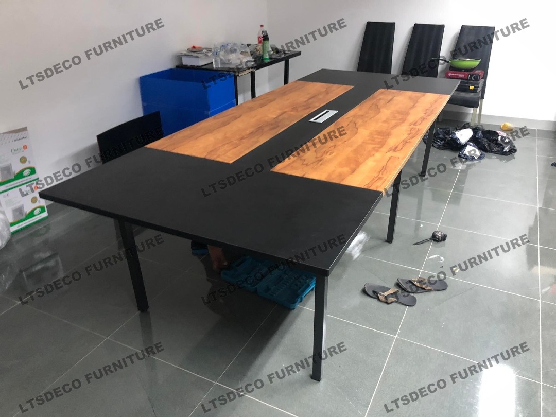 Tubular Leg Conference Table Office Partition, Furniture & Home Living ...