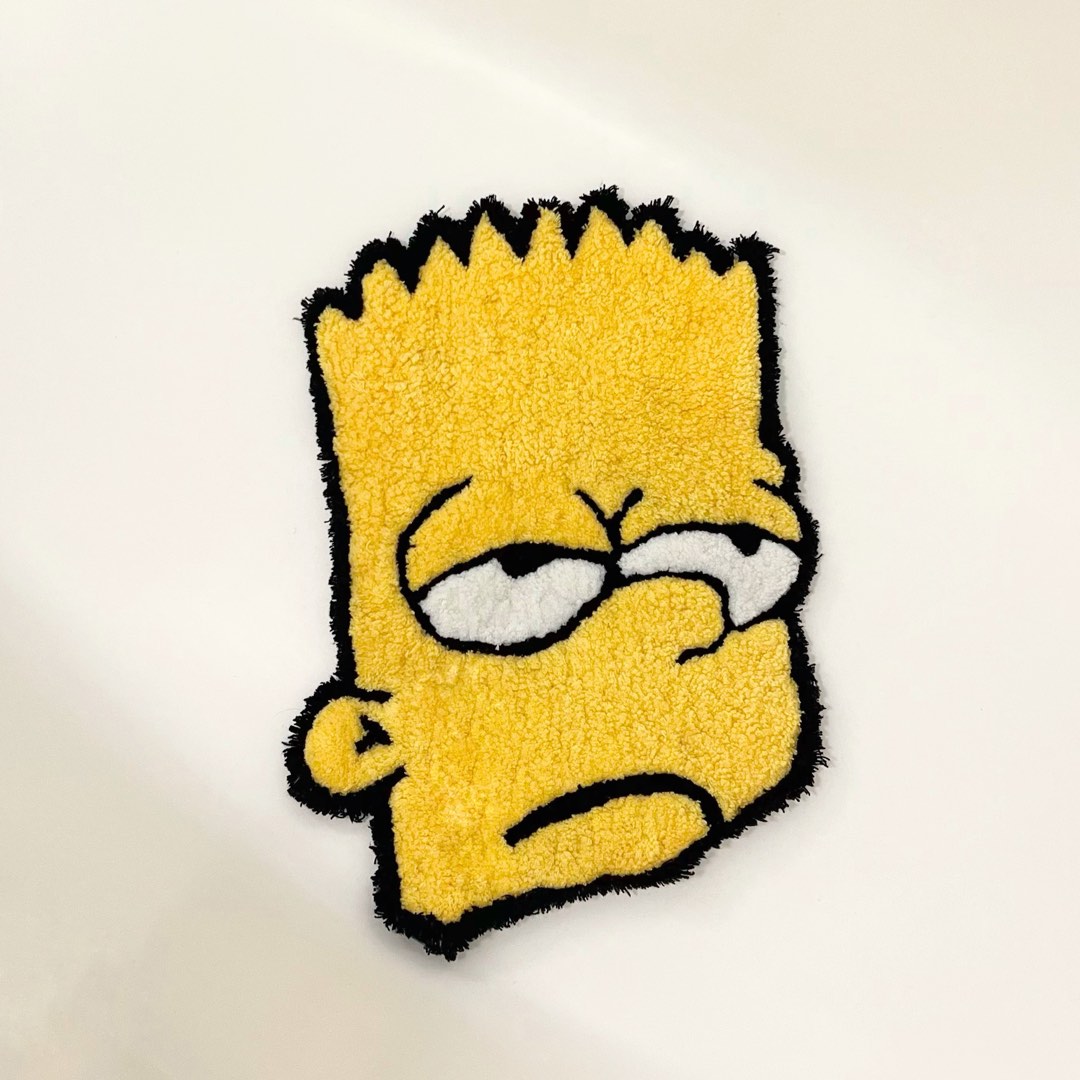 Unamused Bart Simpsons rug, Furniture & Home Living, Home Decor ...