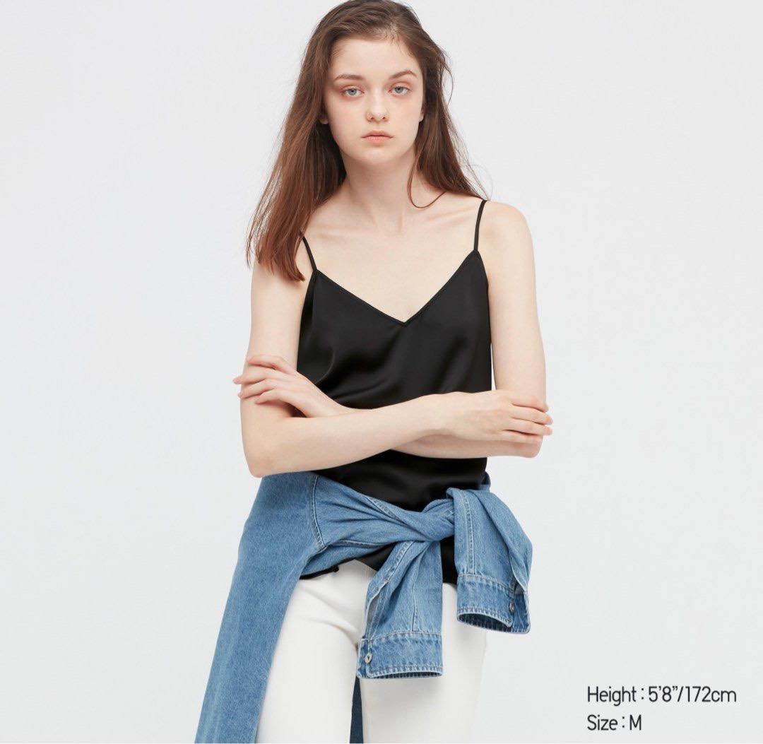 UNIQLO camisole drape top, Women's Fashion, Tops, Blouses on Carousell