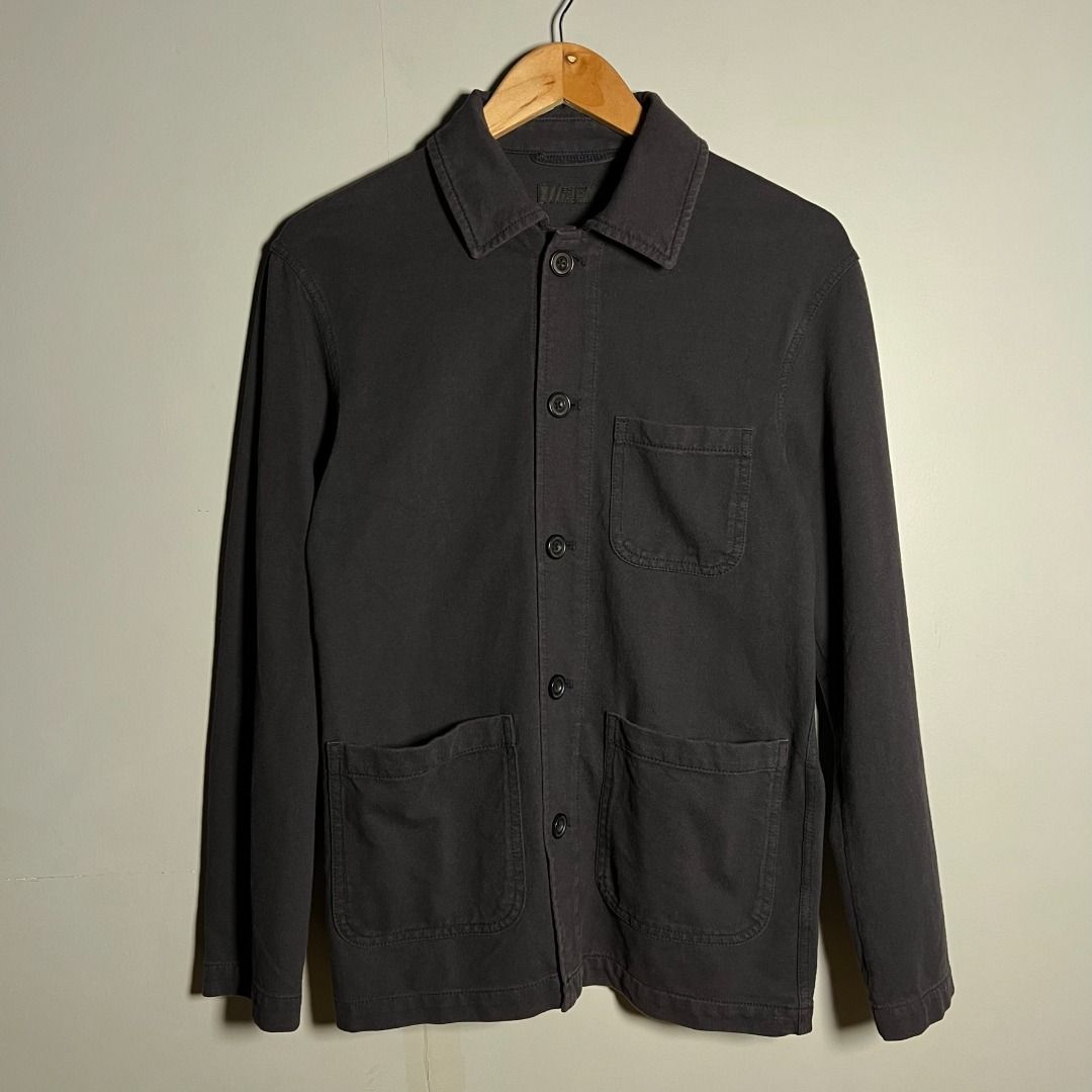Uniqlo Washed Jersey Work Jacket, Men's Fashion, Coats, Jackets and ...