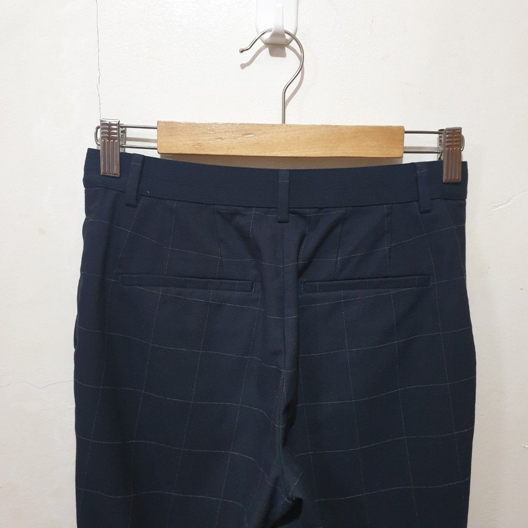 Uniqlo Women Grid Ezy Ankle Pants, Women's Fashion, Bottoms, Other ...
