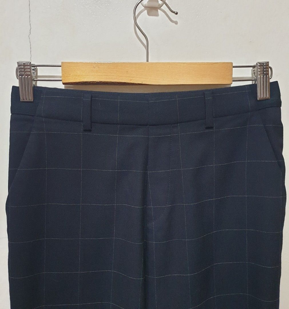 Uniqlo Women Grid Ezy Ankle Pants, Women's Fashion, Bottoms, Other ...