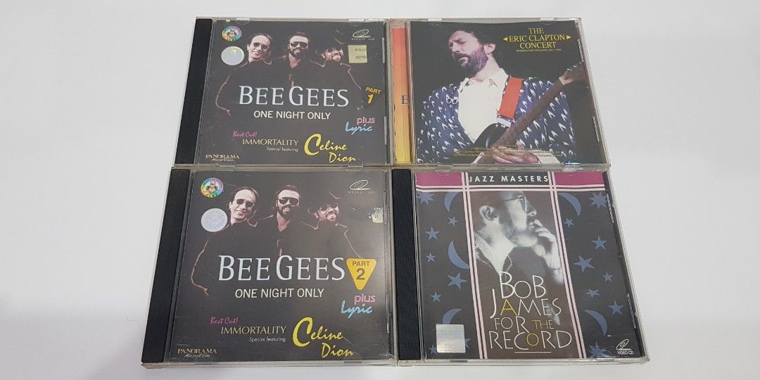 VCD ORIGINAL BEE GEES,ERIC CLAPTON, BOB JAMES, Musik & Media, CD, DVD & Lainnya di Carousell