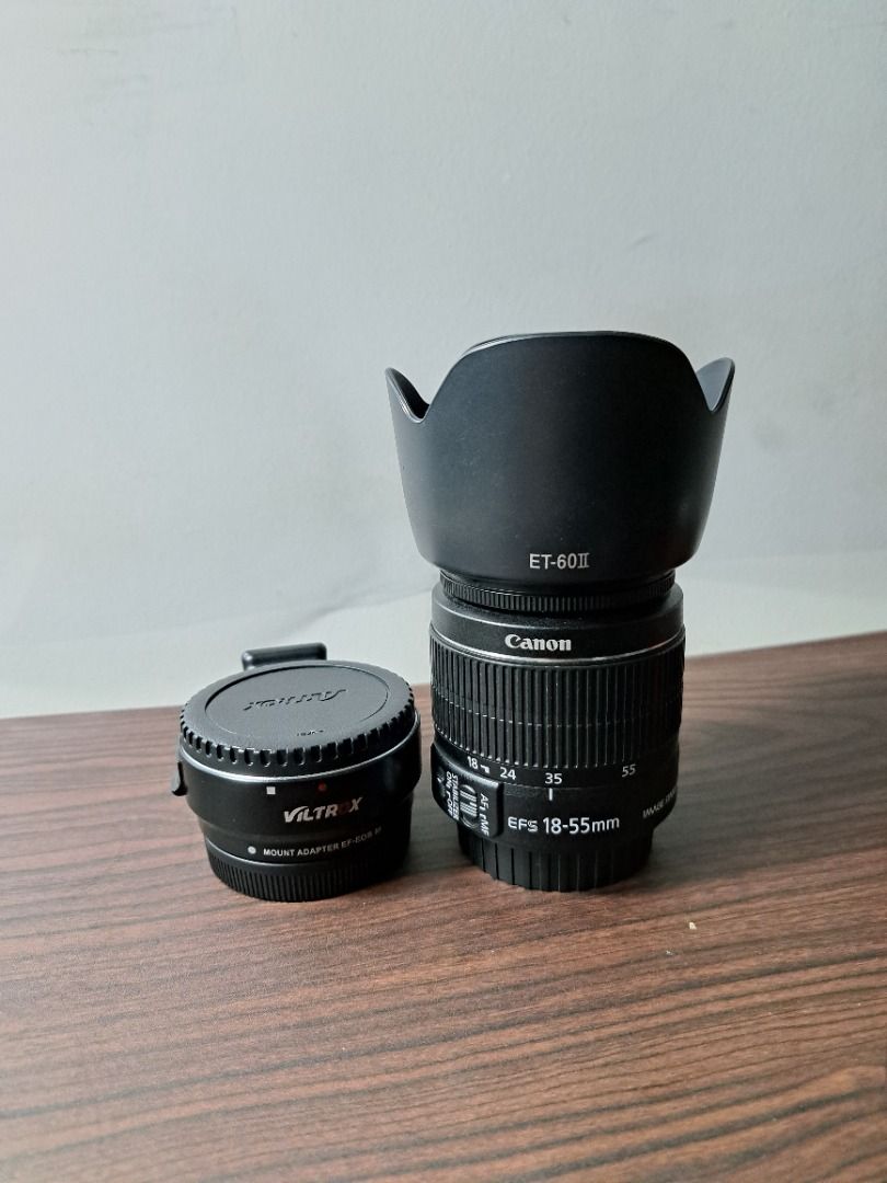 Viltrox EF/S-EFM Adapter + Canon EFS 18-55mm f3.5-5.6 IS II ...