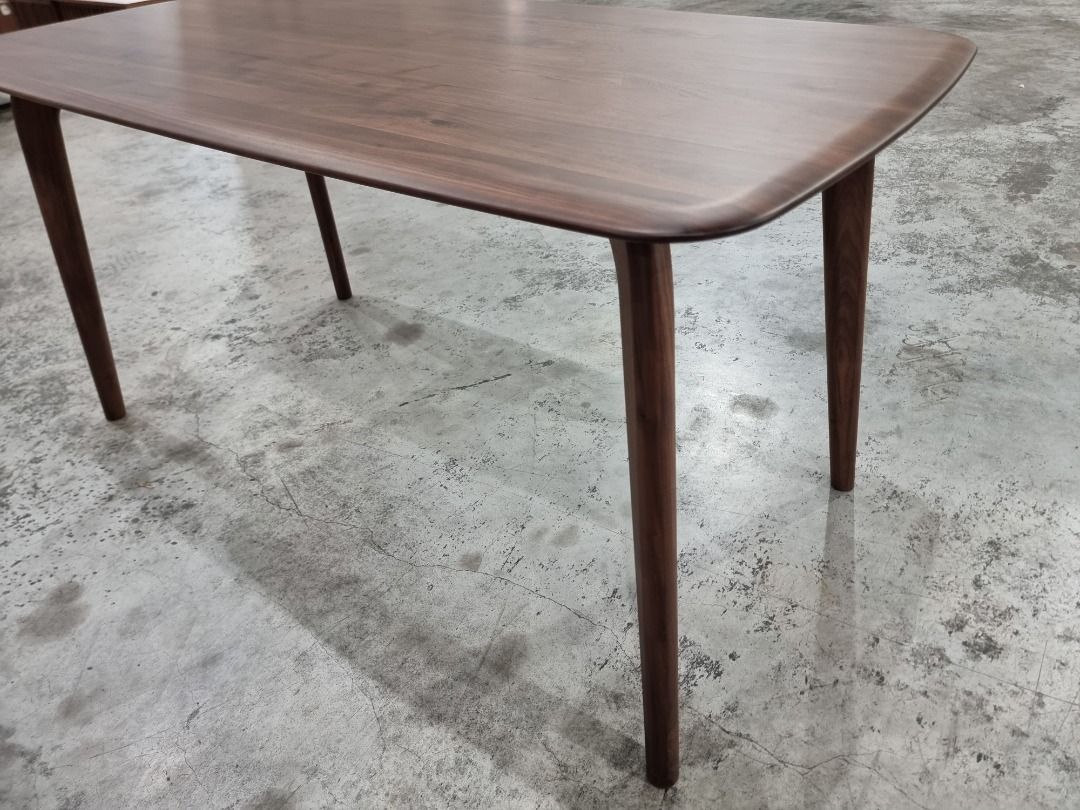 Vincent Dining Table 150cm, Walnut, Furniture & Home Living, Furniture ...