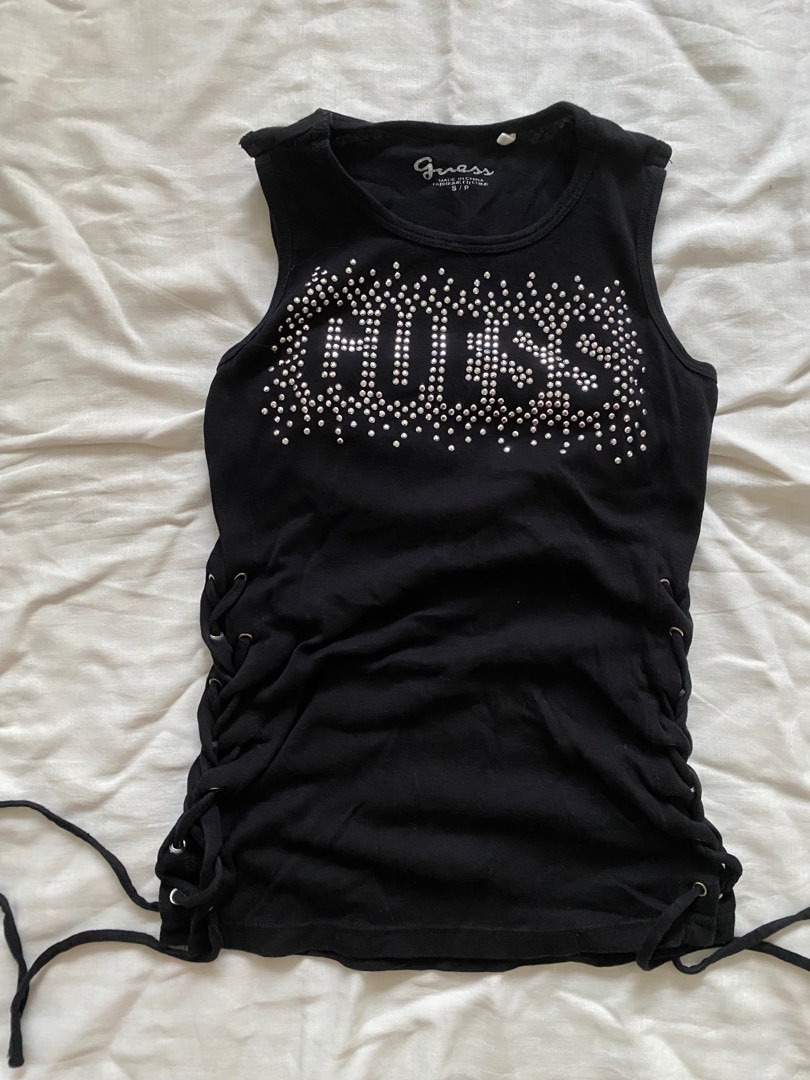 vintage guess tank, Women's Fashion, Tops, Sleeveless on Carousell