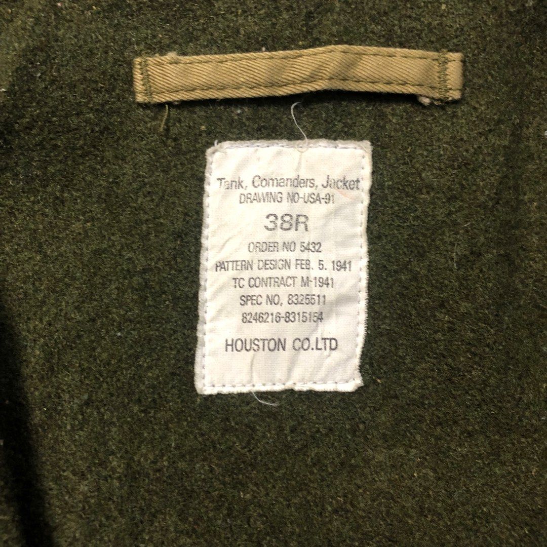 Vintage houston M41 tank comanders military jacket, Fesyen Pria ...