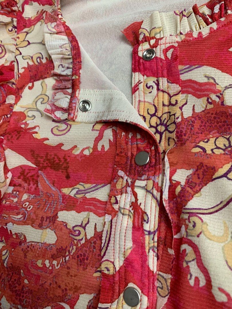 VIVIENNE TAM DRAGON ALL OVER PRINT BLOUSE, Women's Fashion, Tops ...