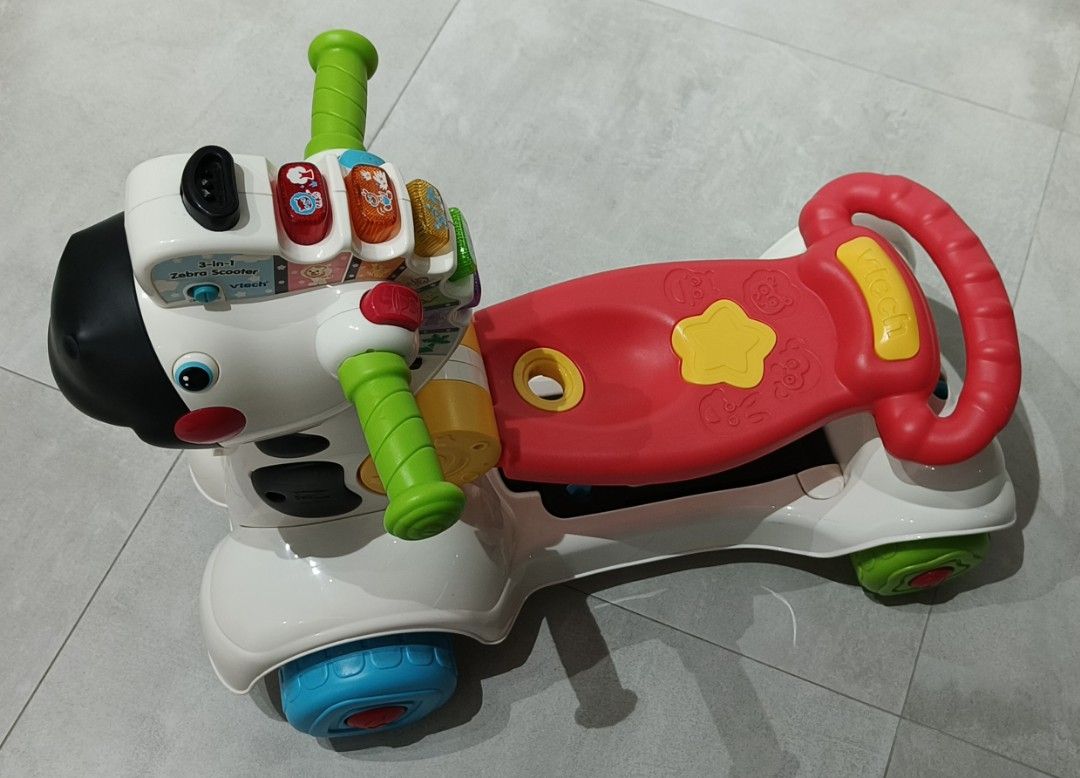 Vtech 3-in-1 zebra scooter, Babies & Kids, Infant Playtime on Carousell