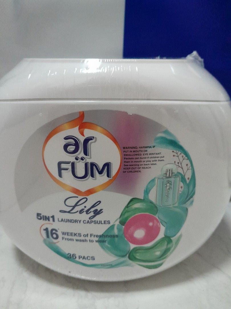 Walch Ar Fum Lily 5in1 Laundry Capsules 36pac, Furniture & Home Living ...