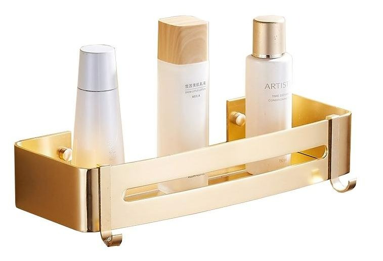 Wall Mounted Space Aluminum Alloy Rectangular Gold Bathroom Accessories ...