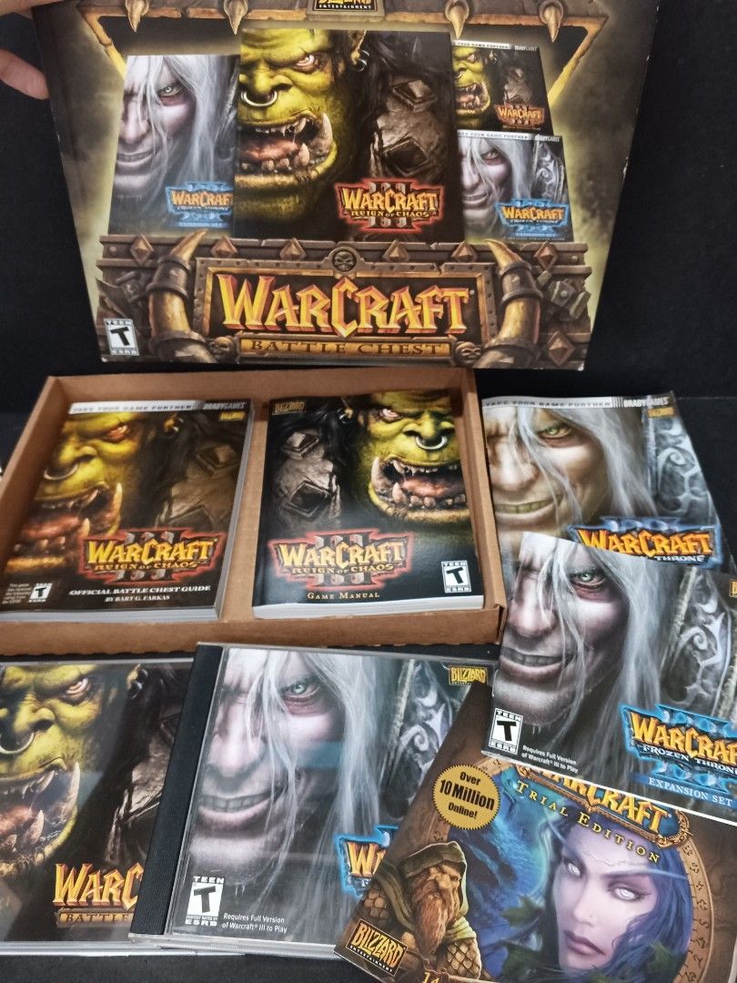 Warcraft III Battle Chest Reign of Chaos & Frozen Throne W/ Man Guides ...