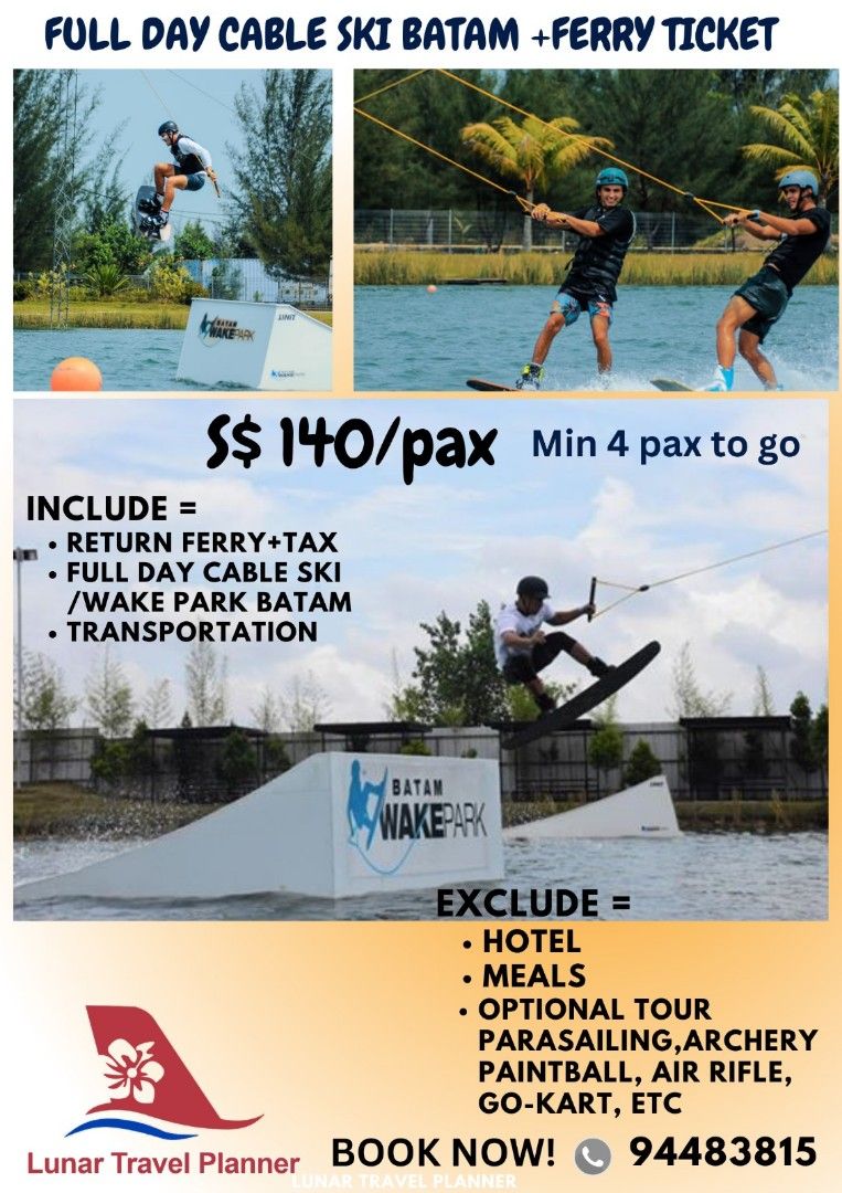 Watersports activities Package batam, Tickets & Vouchers, Flights ...