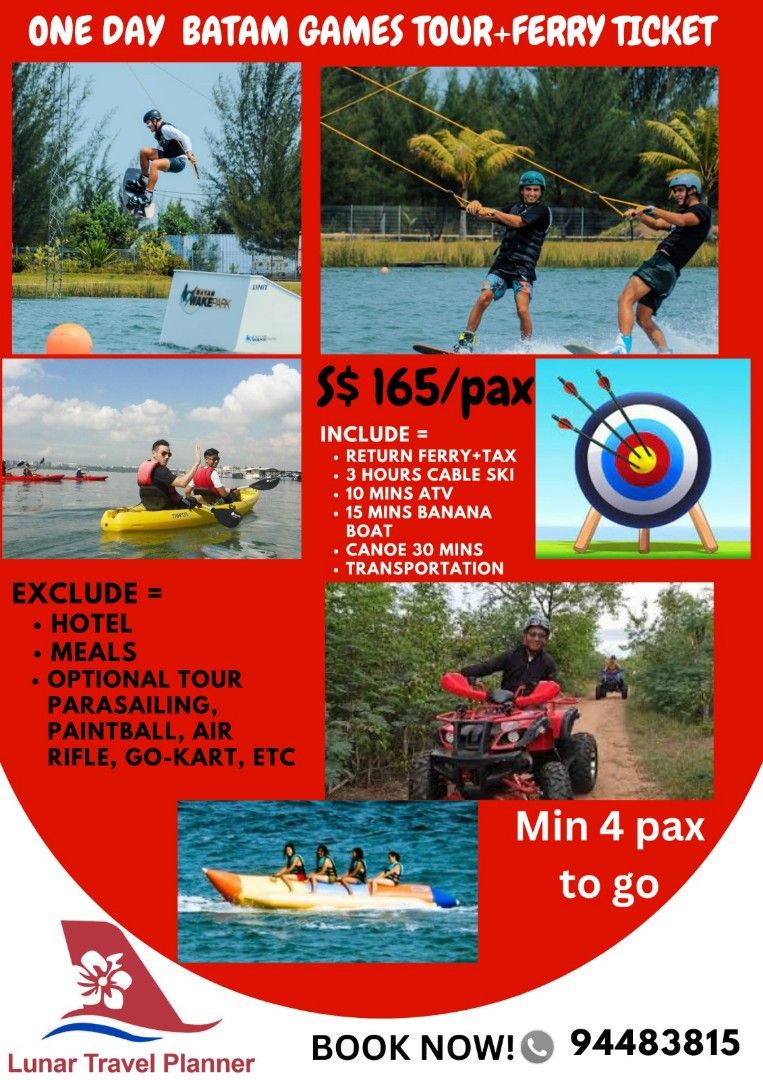 Watersports activities Package batam, Tickets & Vouchers, Flights ...