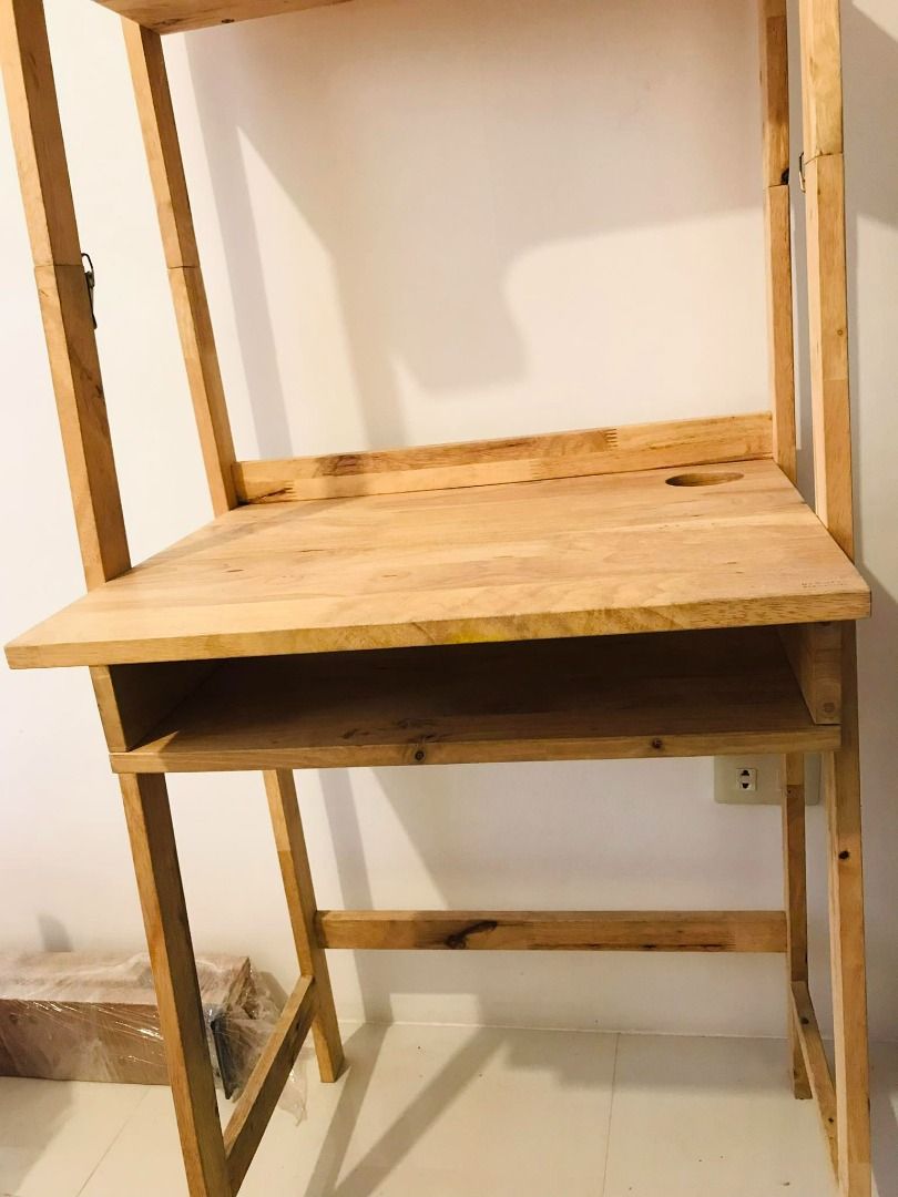 Wood Computer Table, Furniture & Home Living, Furniture, Shelves ...