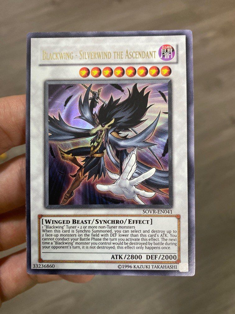 Yugioh Blackwing - Silverwind the Ascendant - SOVR-EN041 - Ultra Rare, Hobbies & Toys, Toys ...