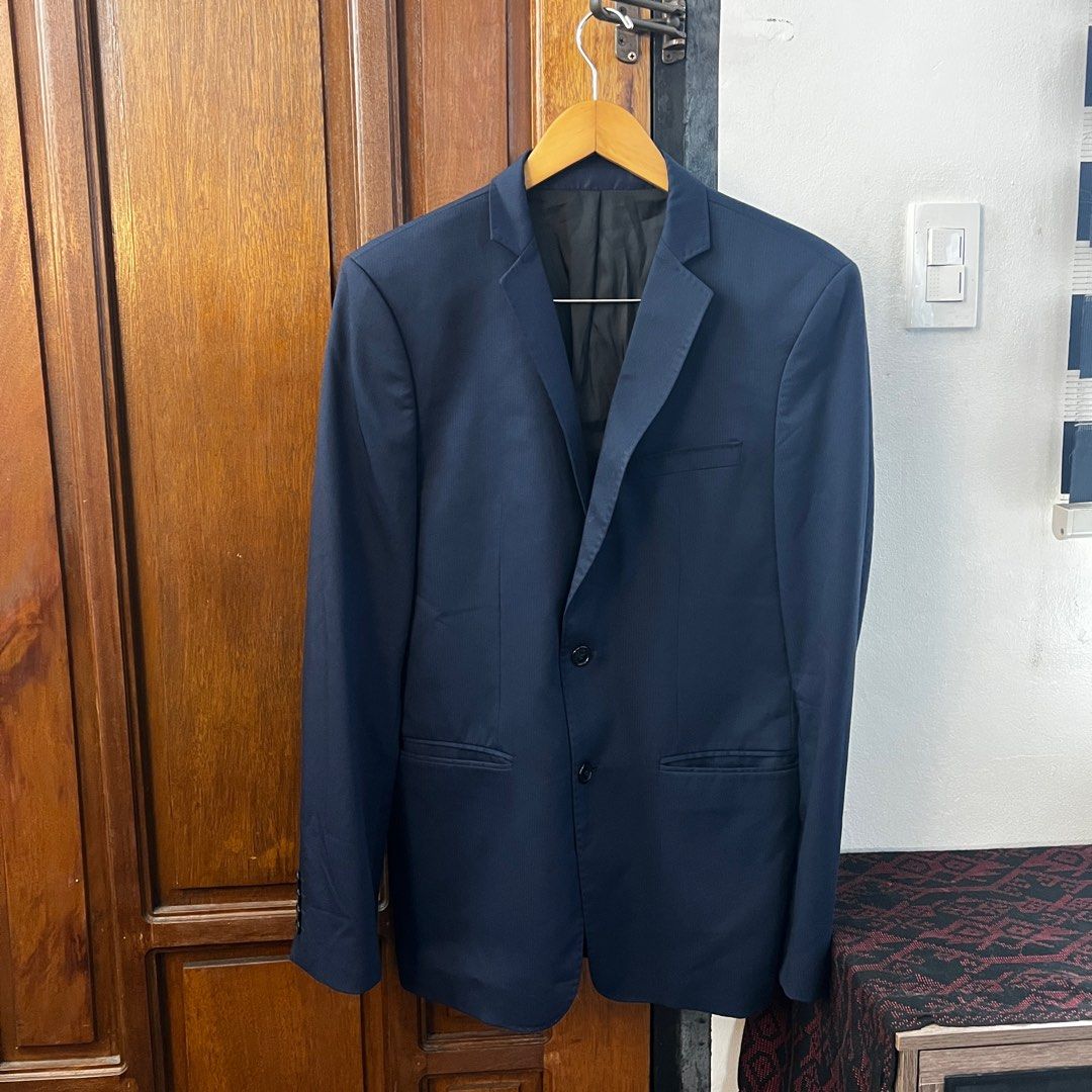 Zara Man Basic Formal Blue Coat Blazer Medium USA 38, Men's Fashion ...