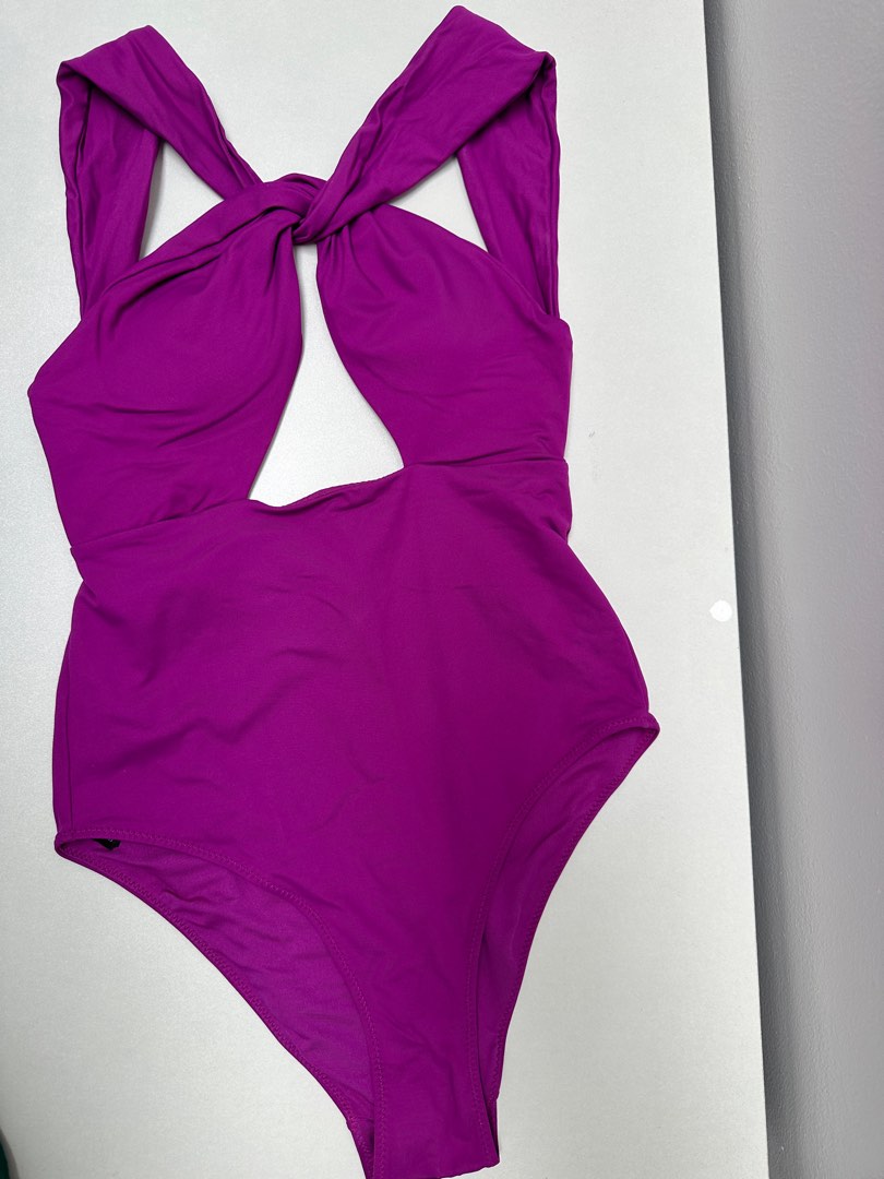 Zara Purple One Piece Swimsuit Womens Fashion Swimwear Bikinis